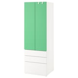 SMÅSTAD / PLATSA Armoire-penderie, blanc blanc/avec 3 tiroirs, 60x57x181 cm - IKEA