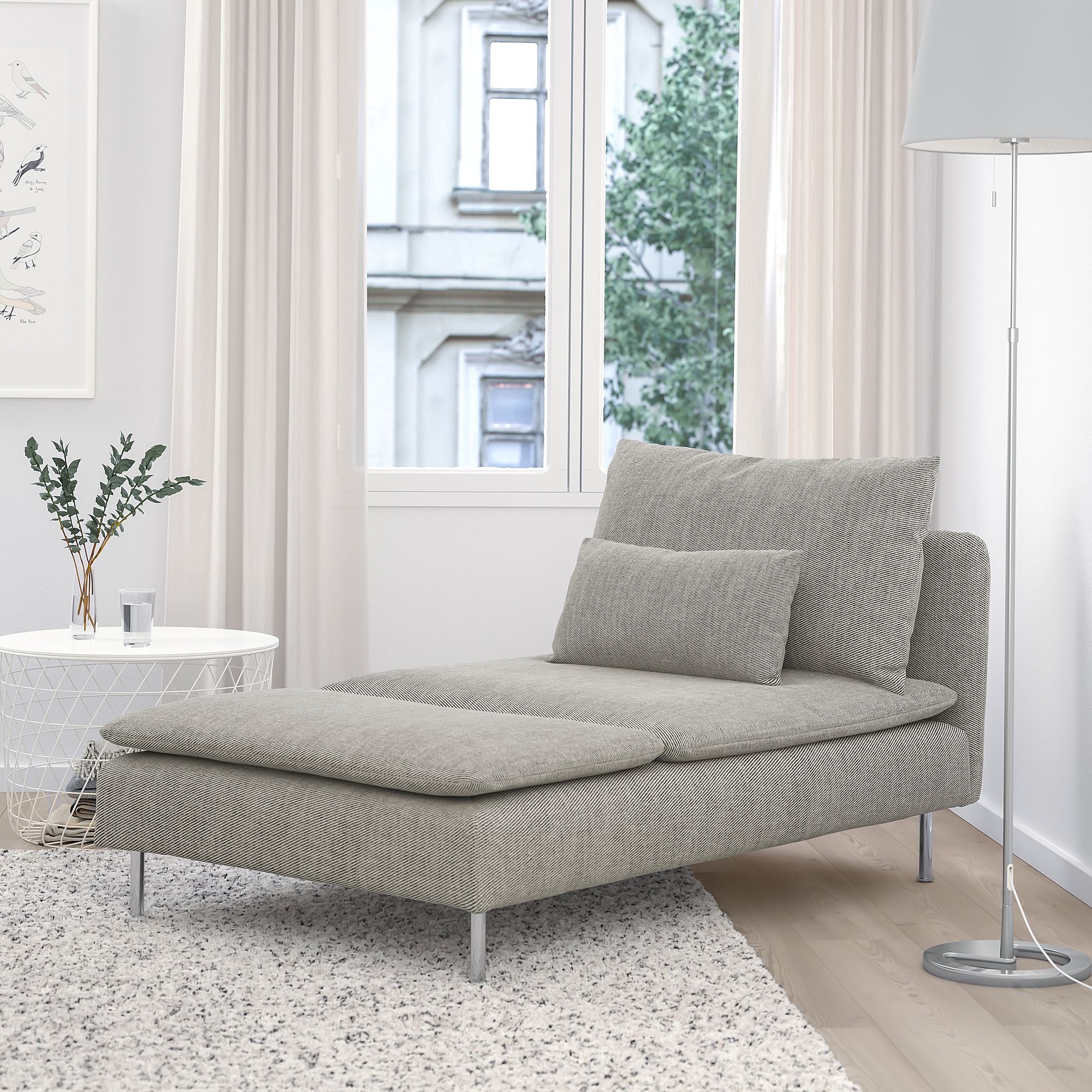 SÖDERHAMN Méridienne, Viarp beige/brun - IKEA