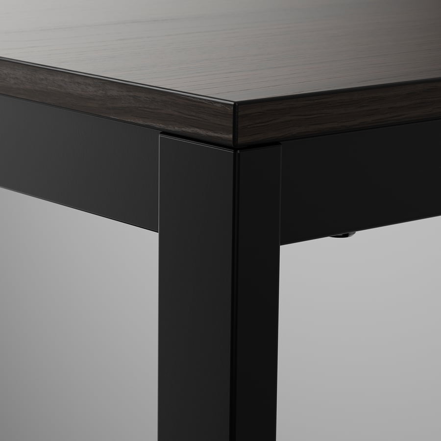 VANGSTA Table extensible - noir/brun foncé 120/180x75 cm - IKEA