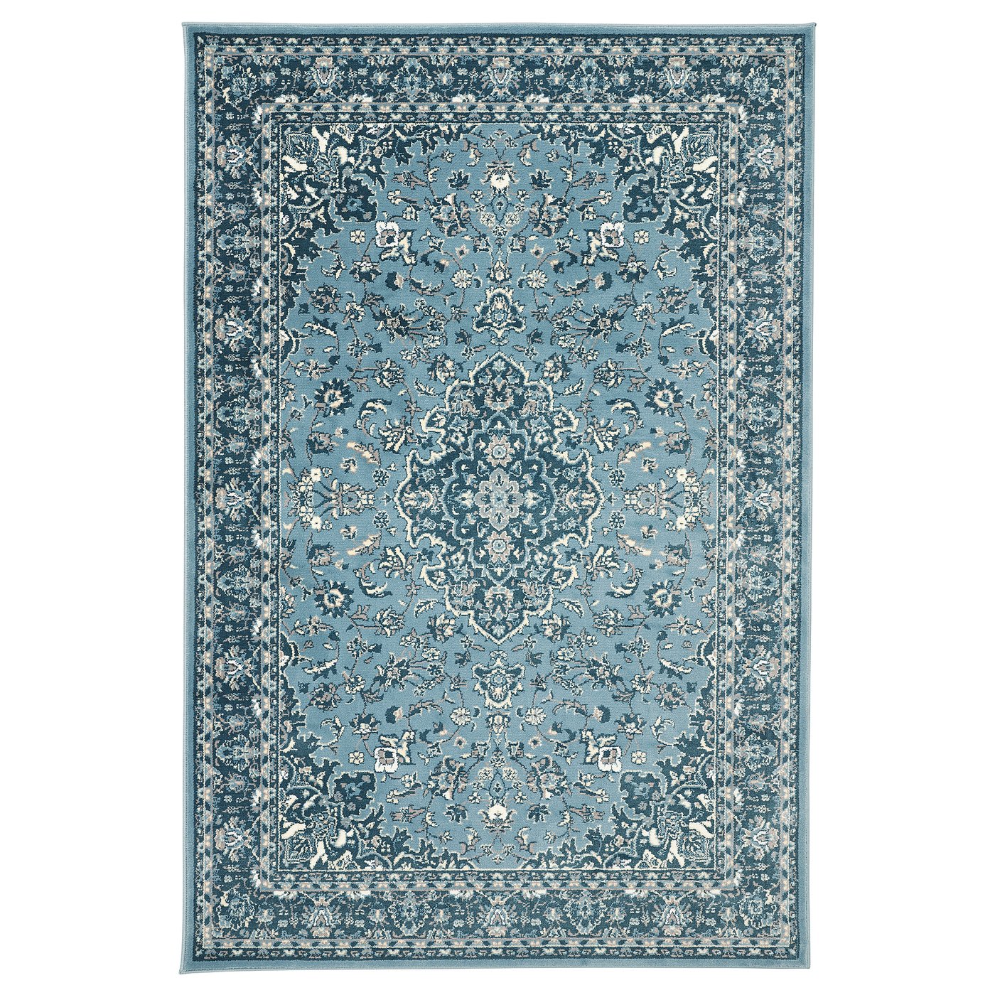 VEDBÄK tapis, poils ras, bleu, 133x195 cm - IKEA