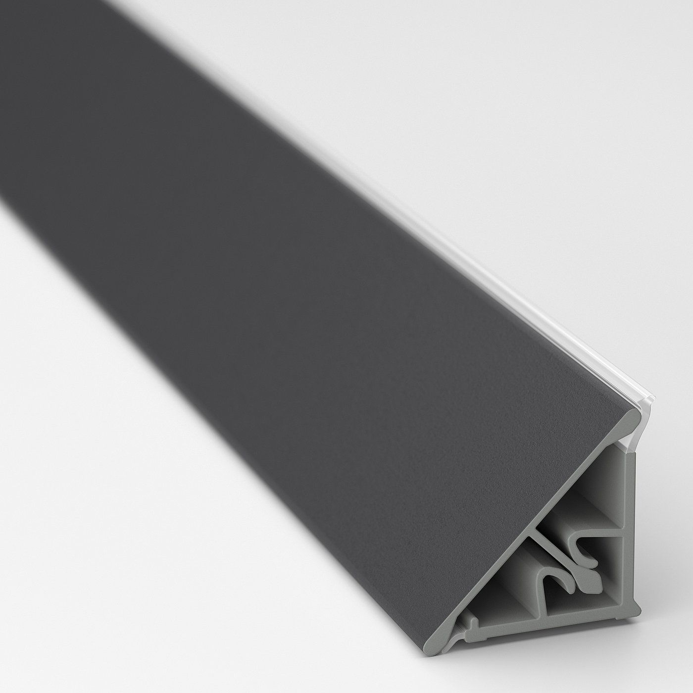 BASKETORP wall finishing strip, anthracite/aluminium - IKEA UK