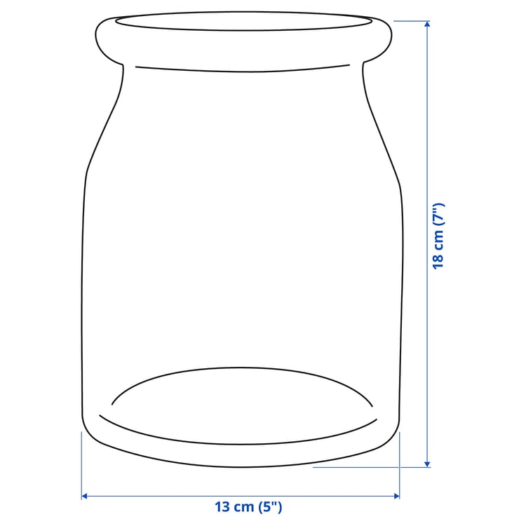 BEGÄRLIG glass vase, H 18 cm D 13 cm - IKEA UK
