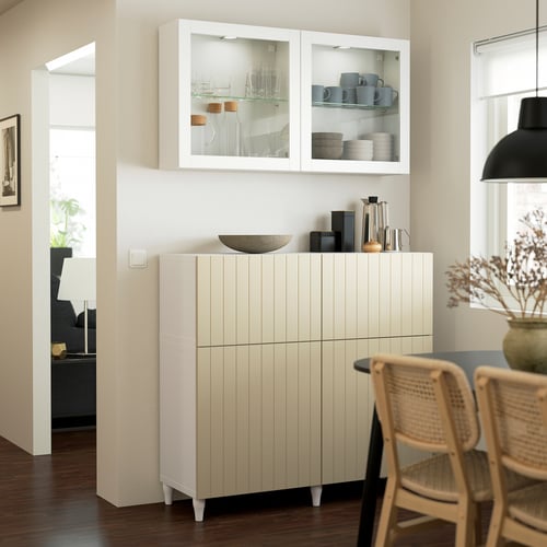 BESTÅ storage cabinet with doors/drawers, white Sutterviken/Kabbarp ...