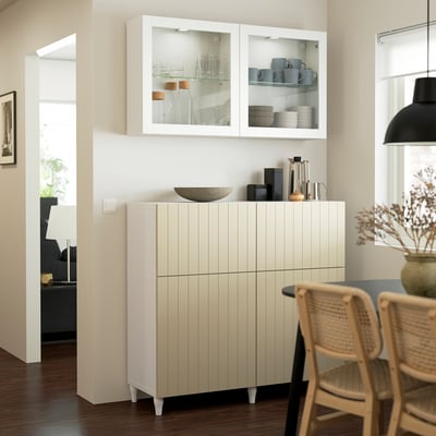 BESTÅ storage cabinet with doors/drawers, white Sutterviken/Kabbarp ...