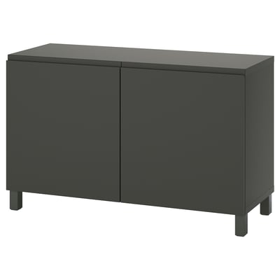 BESTÅ storage combination with doors, dark grey/Västerviken/Stubbarp ...