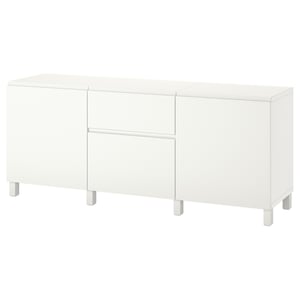 BESTÅ Storage combination with drawers, white/Västerviken/Stubbarp ...