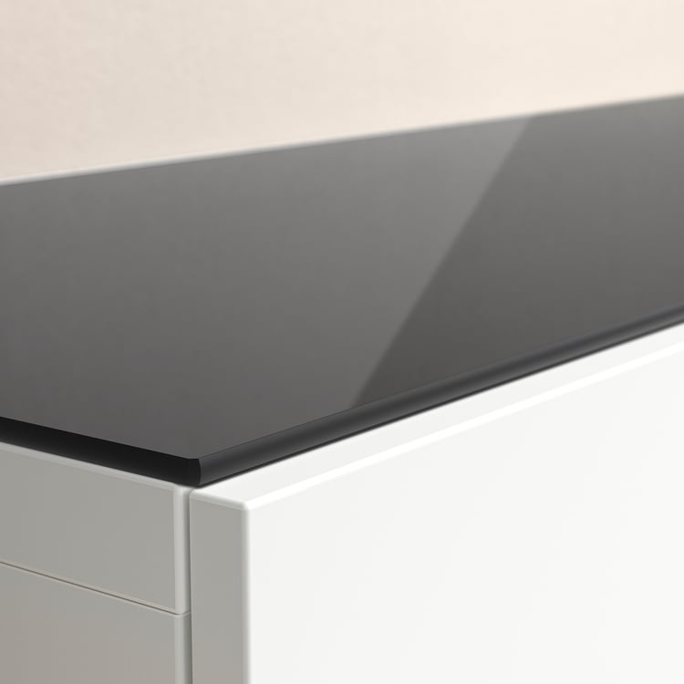 BESTÅ top panel, glass dark grey, 180x40 cm - IKEA UK