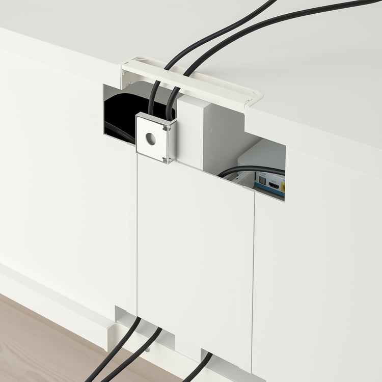 BILLY / BESTÅ TV bench, white, 280x40x202 cm - IKEA UK