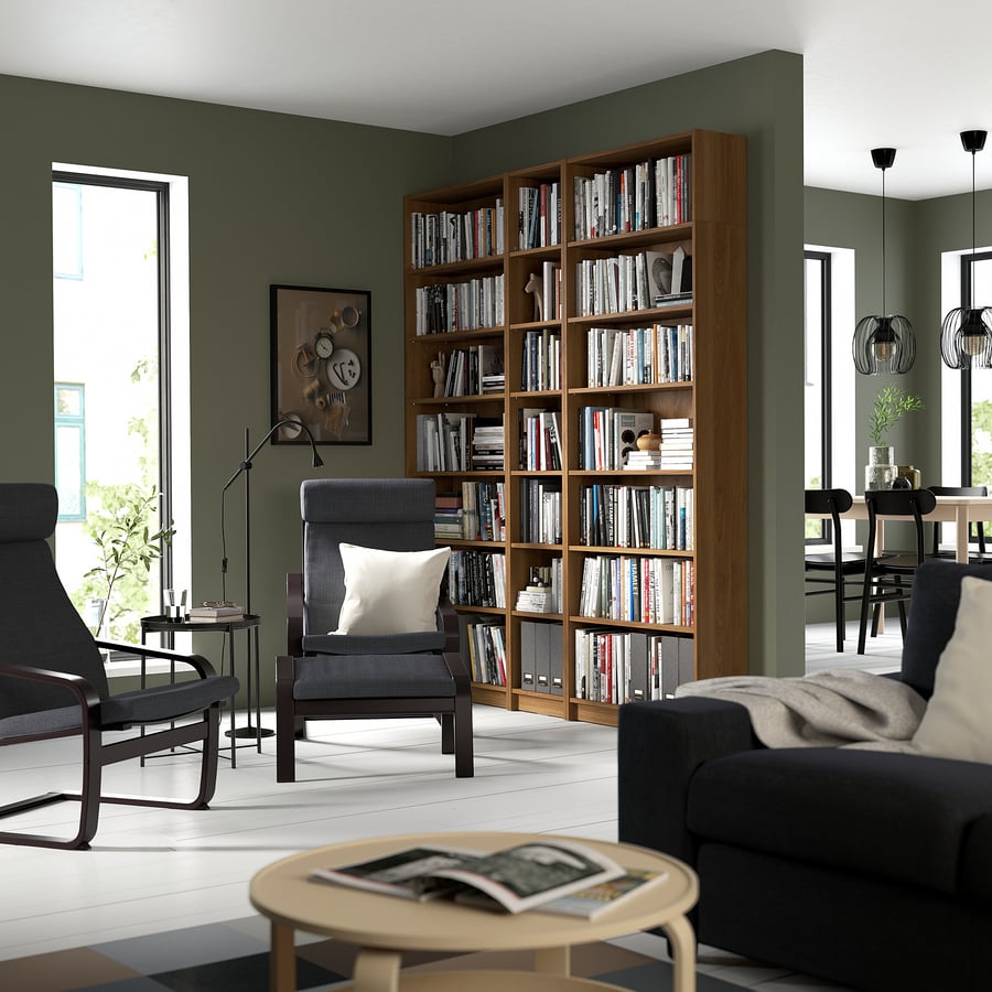 BILLY bookcase combination with extension units, brown walnut effect ...