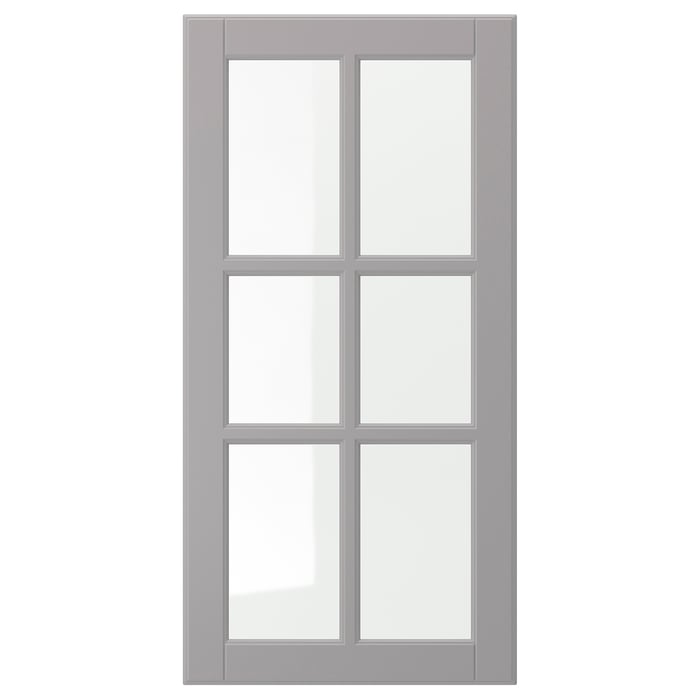 BODBYN glass door, grey, 40x80 cm - IKEA UK