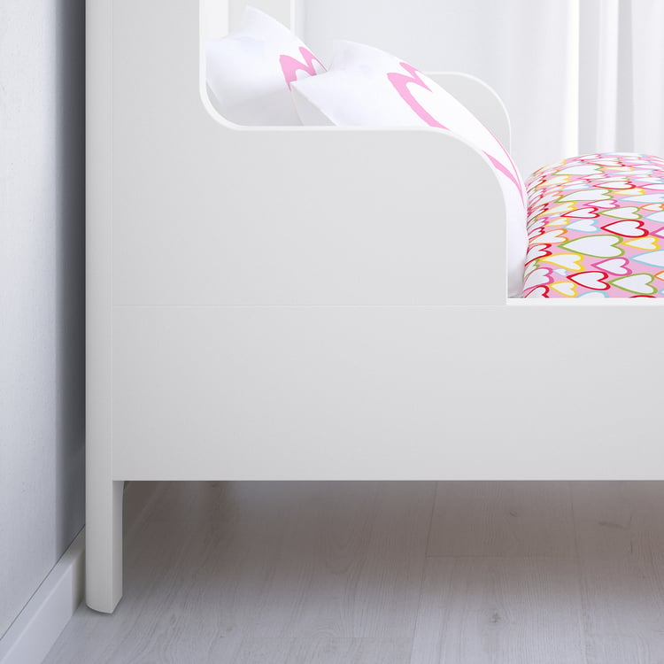 BUSUNGE white, Extendable bed, 80x200 cm - IKEA