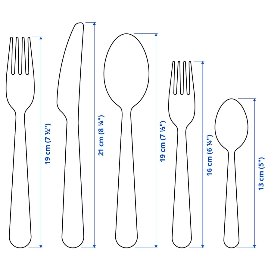 DRAGON 60-piece cutlery set, stainless steel - IKEA UK