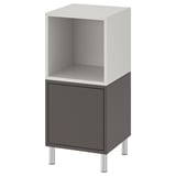 EKET Cabinet combination with legs, white/wood, 35x35x80 cm - IKEA