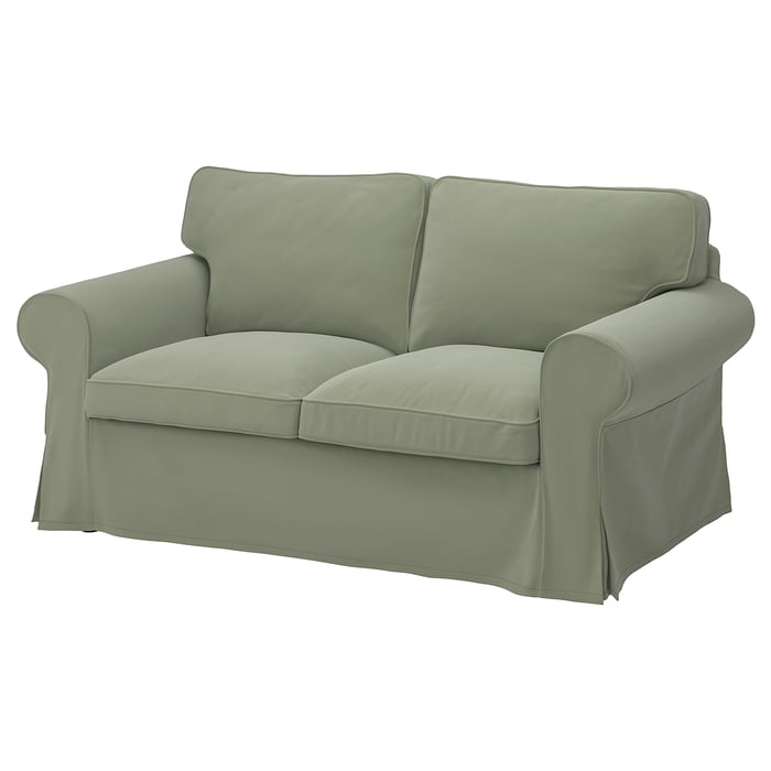 EKTORP cover for 2 seater sofa, Hakebo grey-green - IKEA UK