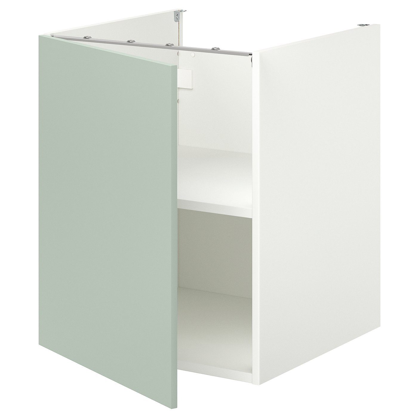 ENHET base cabinet with shelf/door, white/pale grey-green, 60x62x75 cm ...
