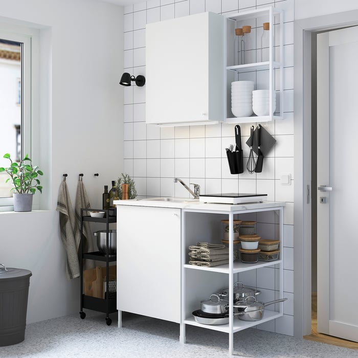 ENHET kitchen, white, 103x63.5x222 cm - IKEA UK