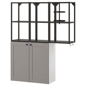 ENHET Kitchen, anthracite/grey frame, 203x63.5x222 cm - IKEA