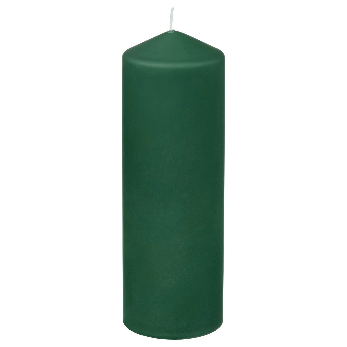 FENOMEN unscented pillar candle, green, 23 cm - IKEA UK