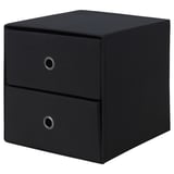 FLARRA dark grey, Mini chest with 2 drawers, 33x38 cm - IKEA