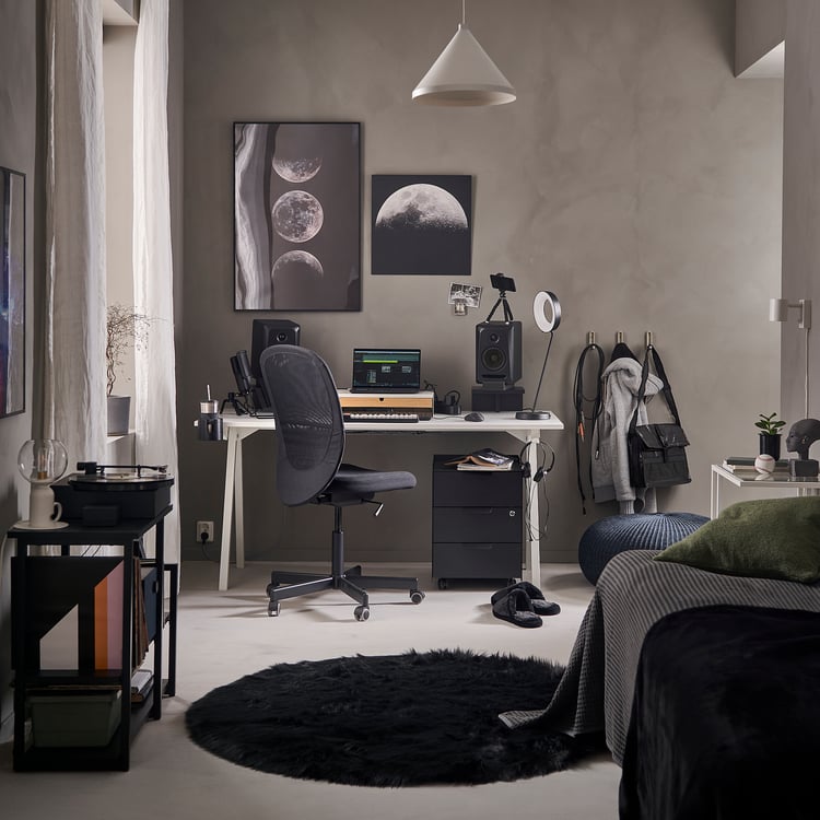 FLINTAN Office chair, black - IKEA
