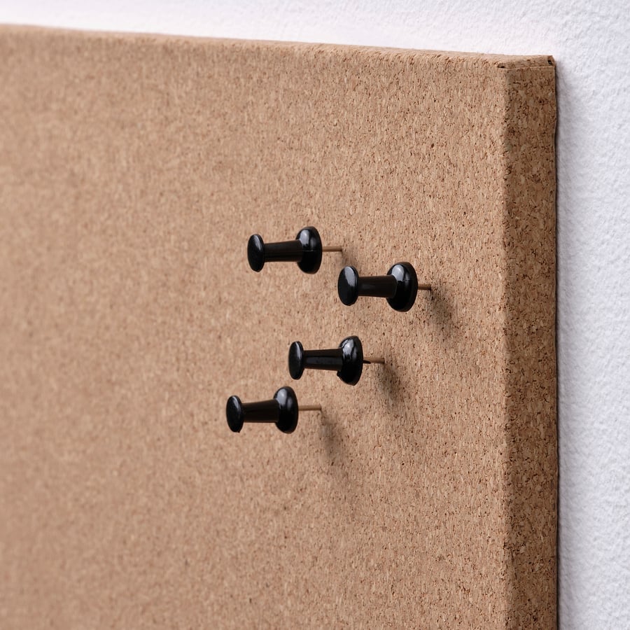 FLÖNSA memo board with pins, cork, 52x33 cm - IKEA UK