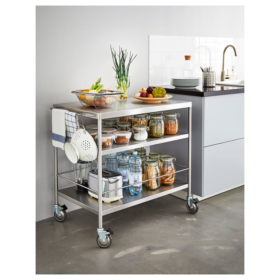 FLYTTA stainless steel, kitchen trolley - IKEA UK