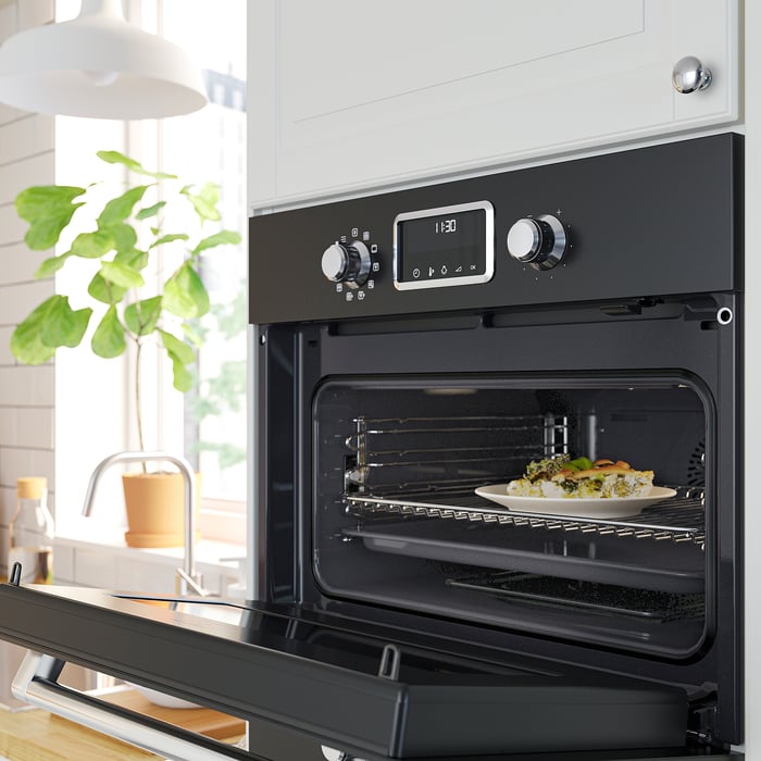 FORNEBY microwave combi with forced air, black - IKEA UK