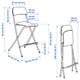 FRANKLIN bar stool with backrest, foldable, black, Width: 50 cm - IKEA UK