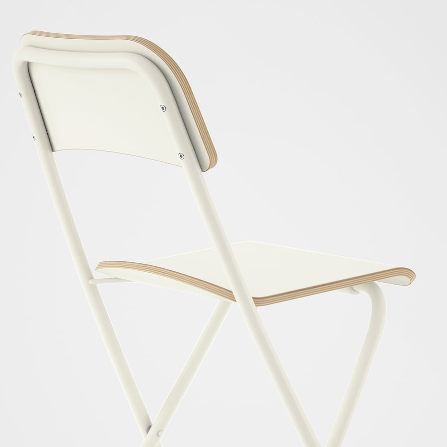 FRANKLIN bar stool with backrest, foldable, white, Width: 50 cm - IKEA UK