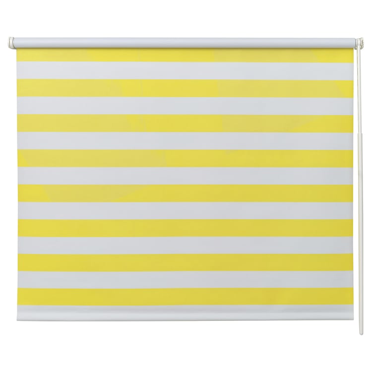 FRIDANS block-out roller blind, white yellow/striped, 120x195 cm - IKEA UK