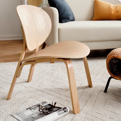 FRÖSET easy chair, white stained oak veneer - IKEA UK