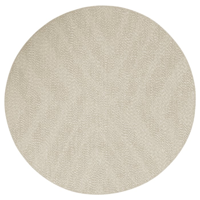 FULLMAKT beige, round rug, 130 cm - IKEA UK