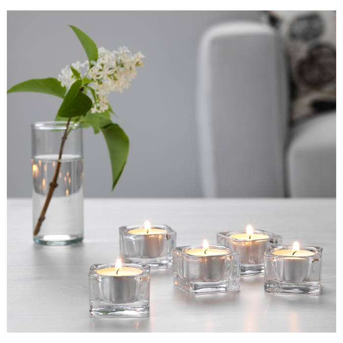 GLIMMA, Unscented tealight - IKEA