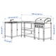 GRILLSKÄR outdoor kitchen, stainless steel, 244x147 cm - IKEA UK
