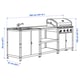 GRILLSKÄR outdoor kitchen, stainless steel, 244x61 cm - IKEA UK