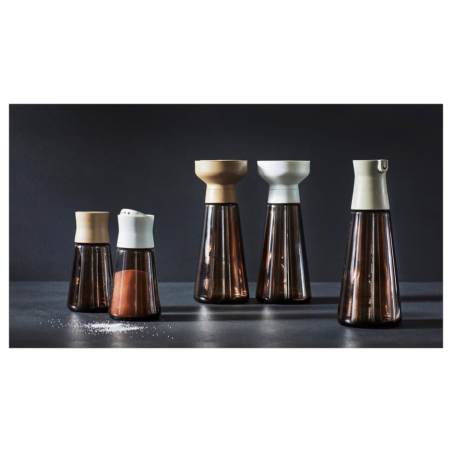 HALVTOM Spice mill, glass/brown, 19 cm - IKEA