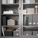 HARVMATTA box with compartments, dark grey-beige, 24x18x6 cm - IKEA UK