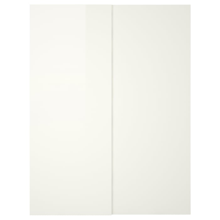 HASVIK pair of sliding doors, high-gloss white, 150x236 cm - IKEA UK