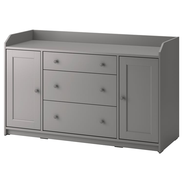 HAUGA sideboard, grey, 140x84 cm - IKEA UK