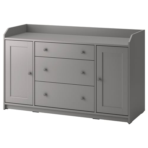 HAUGA sideboard, grey, 140x84 cm - IKEA UK