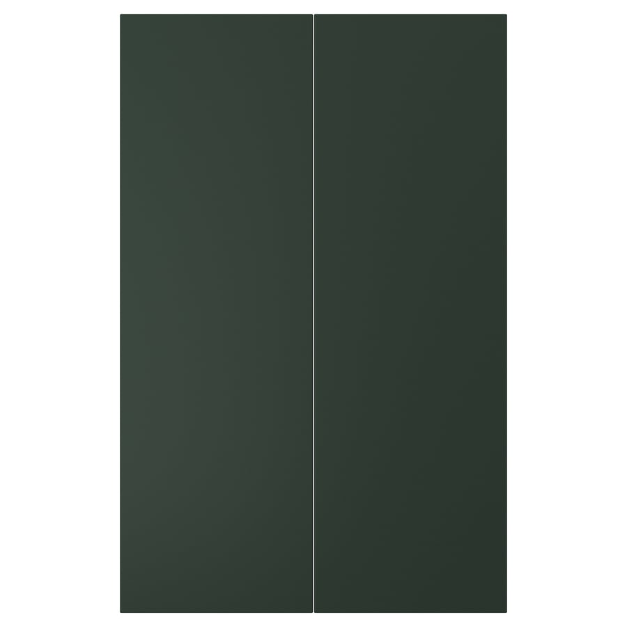 HAVSTORP 2-pack door for corner base cabinet set, deep green, 25x80 cm ...