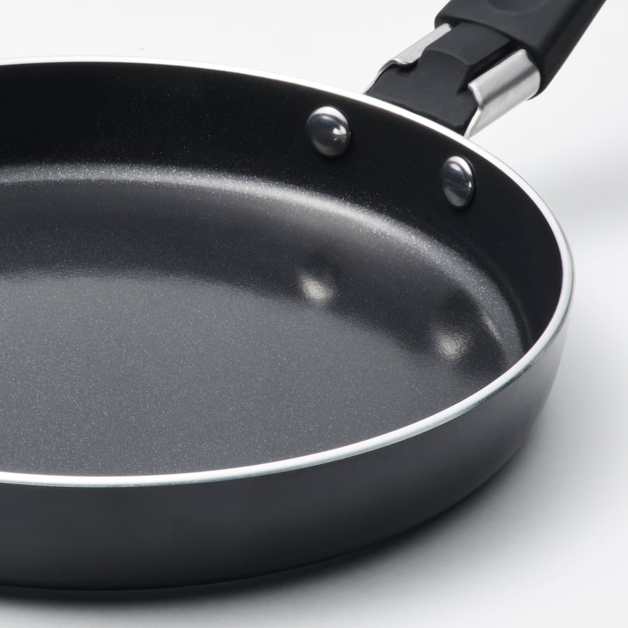 HEMLAGAD frying pan, non-stick coating black, 17 cm - IKEA UK