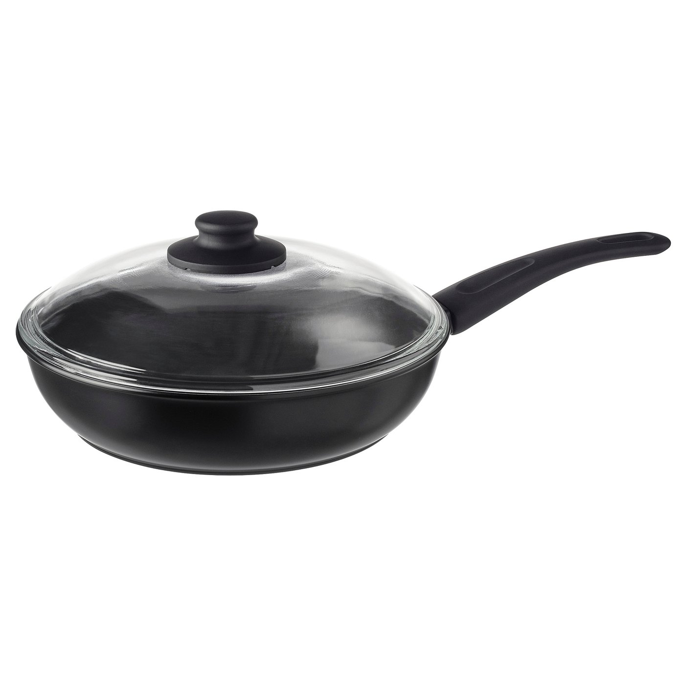 HEMLAGAD saute pan with lid black 26 cm IKEA