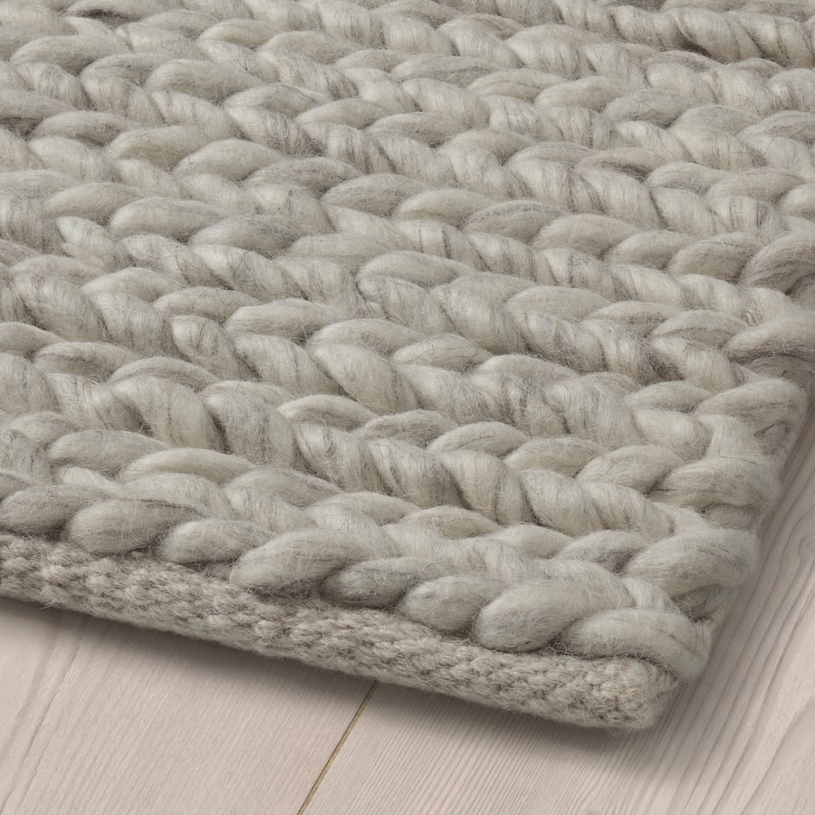 HJORTSVANG off-white, chunky knitted rug, 160x230 cm - IKEA UK