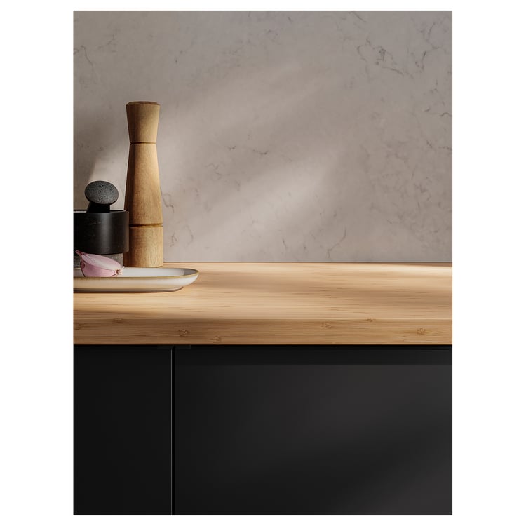 HOLMARED worktop, bamboo/veneer, 246x2.8 cm - IKEA UK