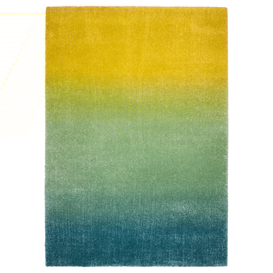 HOTELLRUM blue/green yellow, gradient rug, 133x195 cm - IKEA UK