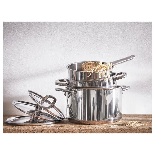 IKEA 365+ cookware set of 6, stainless steel - IKEA
