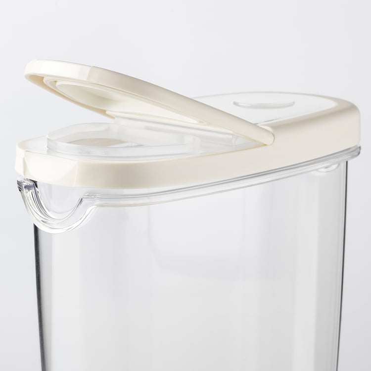 IKEA 365+ dry food jar with lid, transparent/white, 1.3 l - IKEA UK