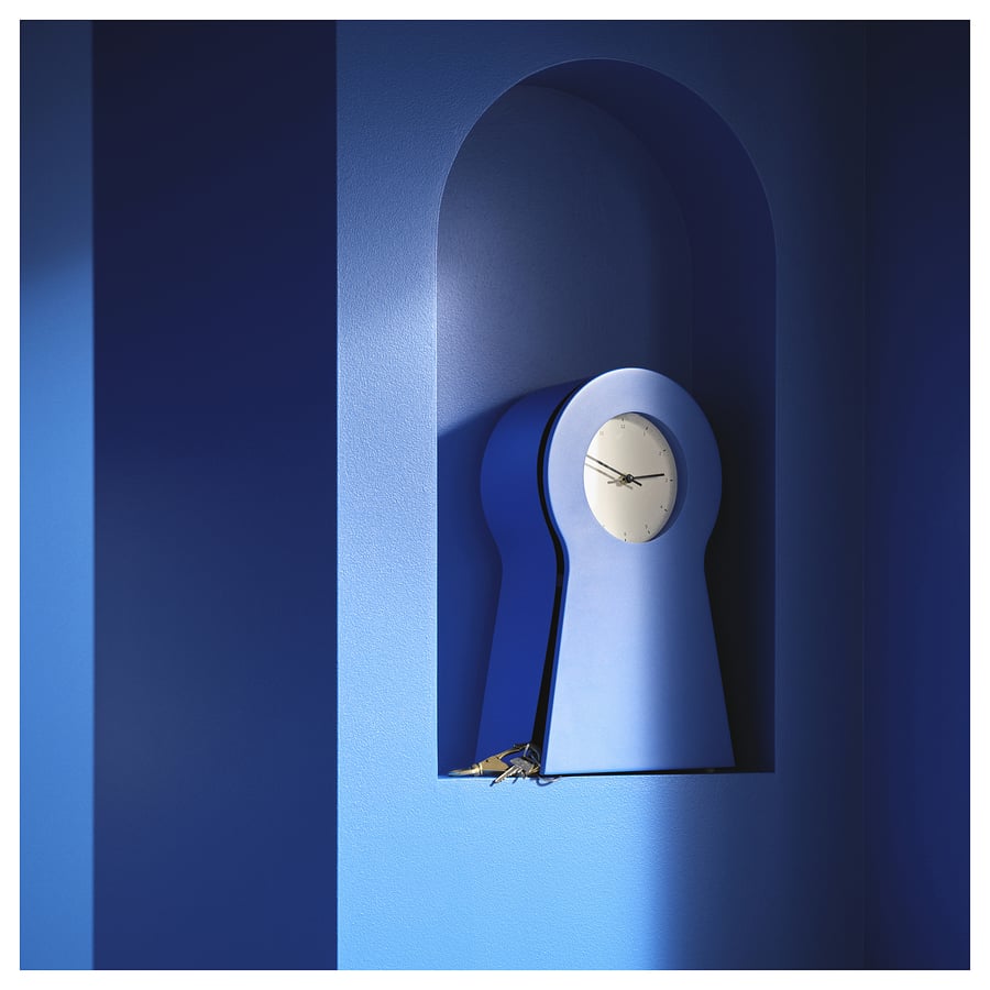 IKEA PS 1995 clock, blue, 48 cm - IKEA UK