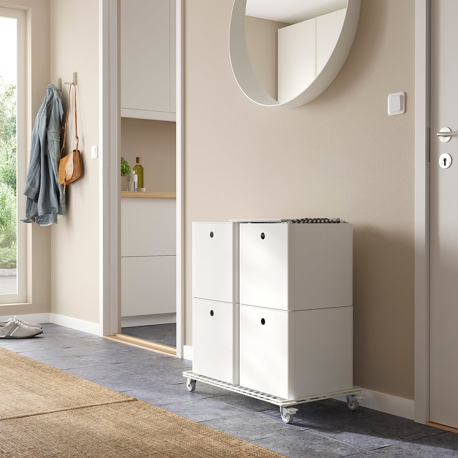 INVALLNING trolley, for boxes white, 68x39 cm - IKEA UK